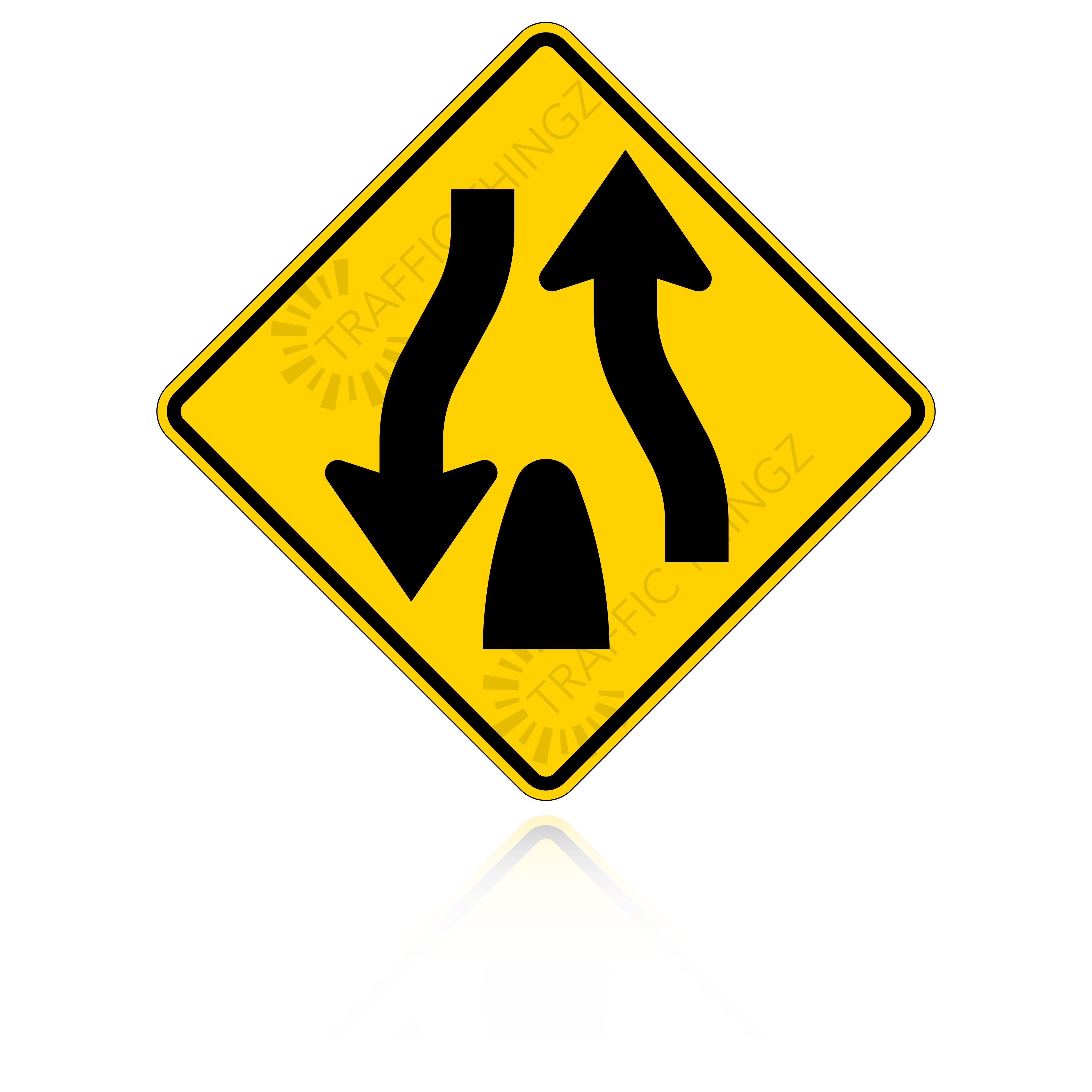 trafficthingz.com: MUTCD W6-2 Divided Highway trafficthingz.com: MUTCD W6-2 Divided Highway